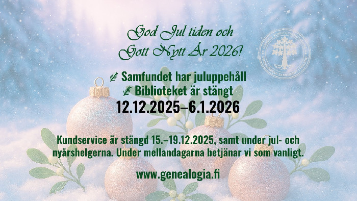 Aktuella | Genealogiska Samfundet
